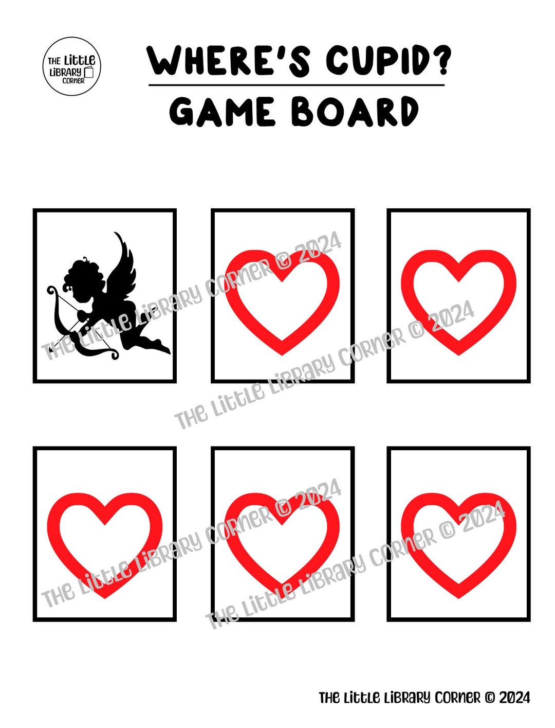 Where's Cupid Valentine Game Printable - Etsy