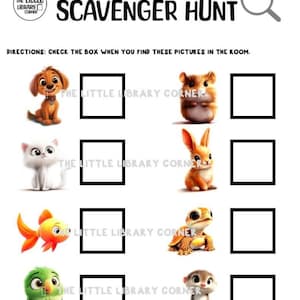 Pets Scavenger Hunt - Etsy