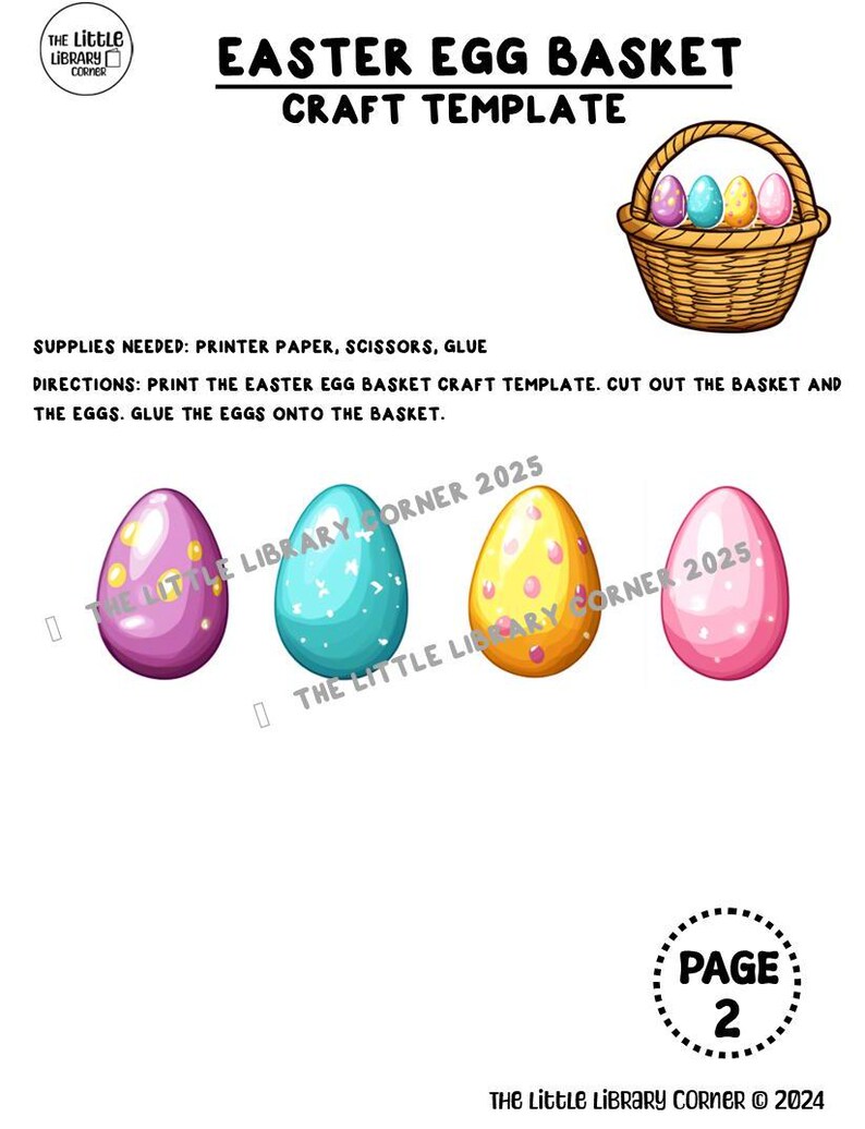 Easter Egg Basket Craft - Etsy