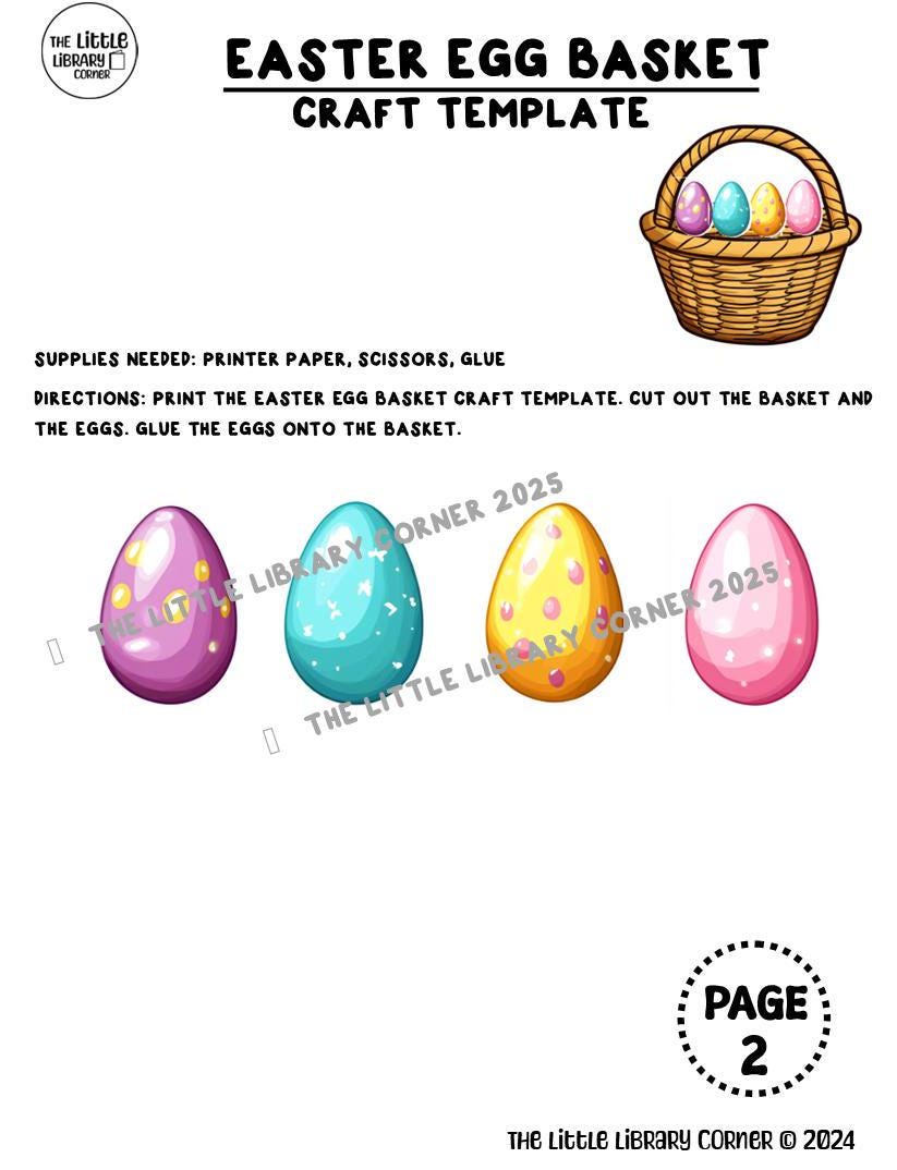 Easter Egg Basket Craft - Etsy