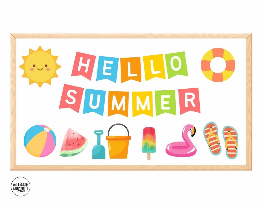 Hello Summer Bulletin Board Kit - Etsy