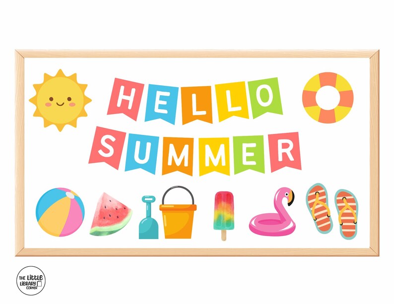 Hello Summer Bulletin Board Kit - Etsy