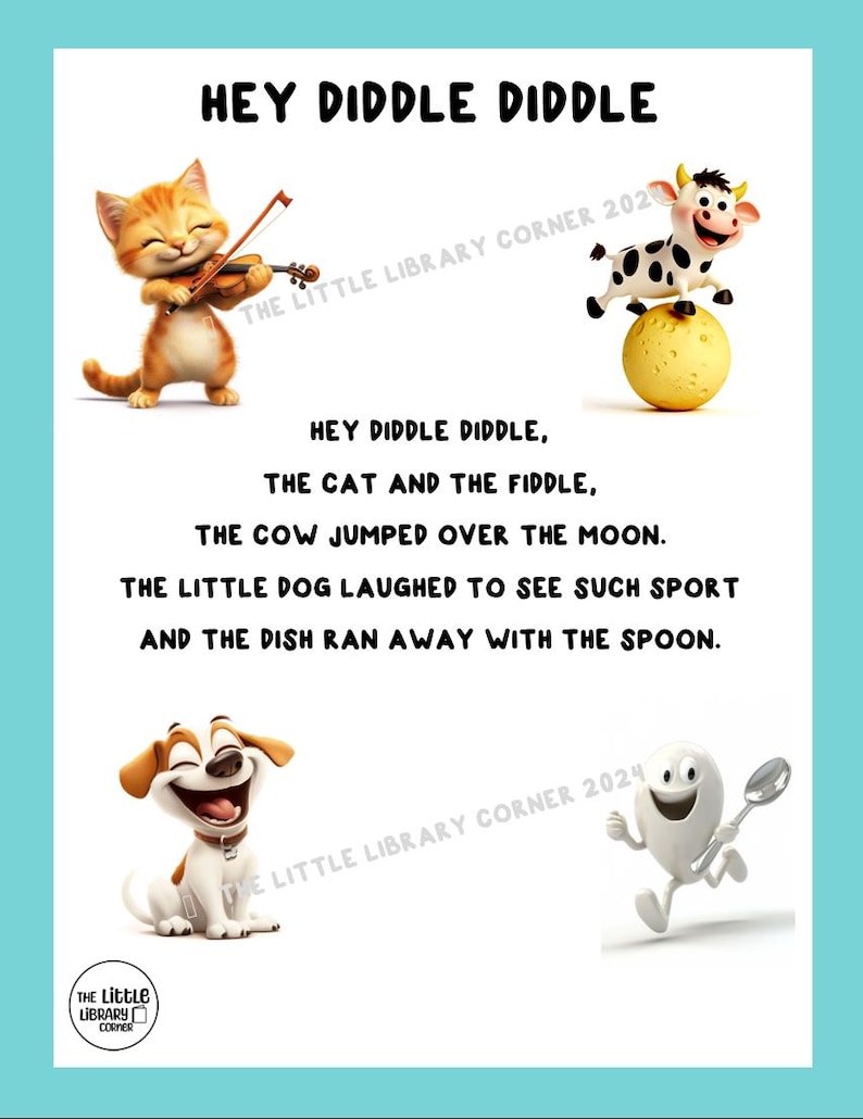 Nursery Rhyme Printable Posters - Etsy