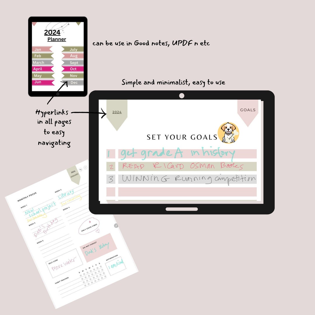 Digital Planner | Digital Download | 2024 Digital Planner | Goodnotes ...