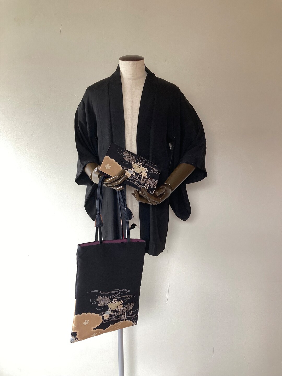 Haori Fukusa and Bag Set Japanese Kimono Remake - Etsy