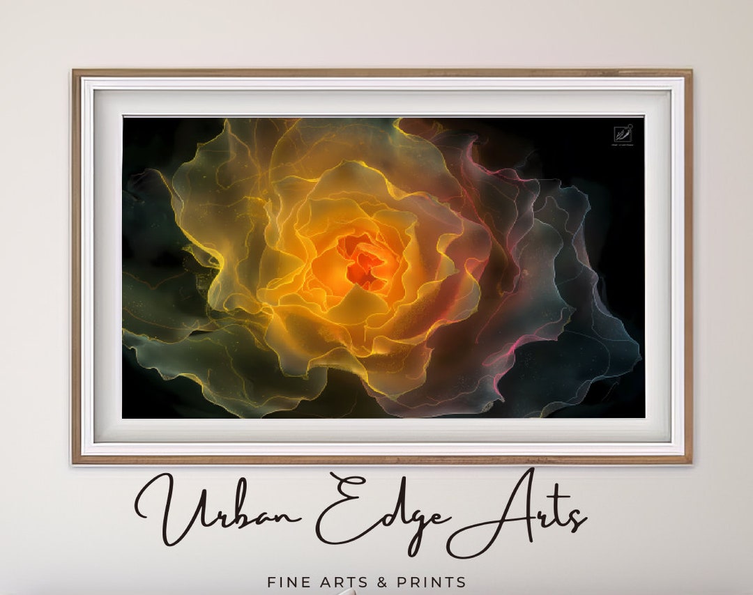Glowing Embers: Radiant Rose Nebula in Cosmic Hues Wall Art Decor - Etsy