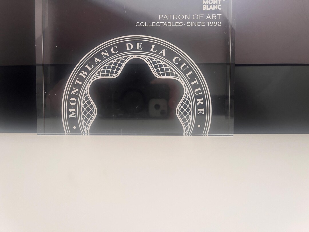 Montblanc Acrylic Patron of Art Display | Transparent Store Display ...
