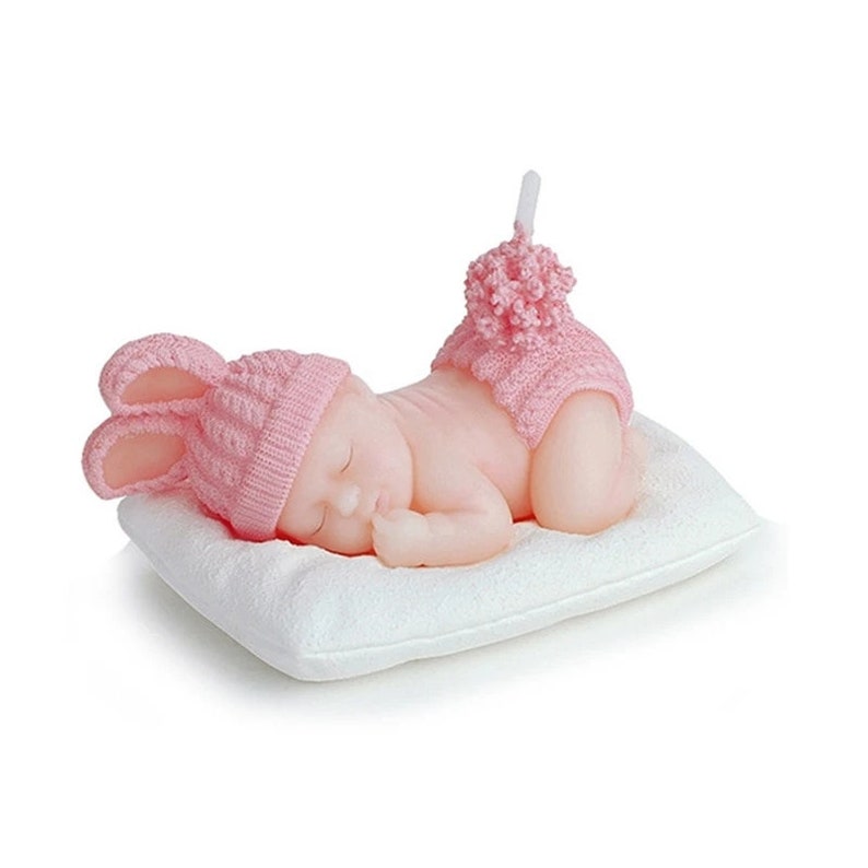 10 Pcs Sleeping Baby Candle Wax Candle Decorative Baby Shower Candles ...
