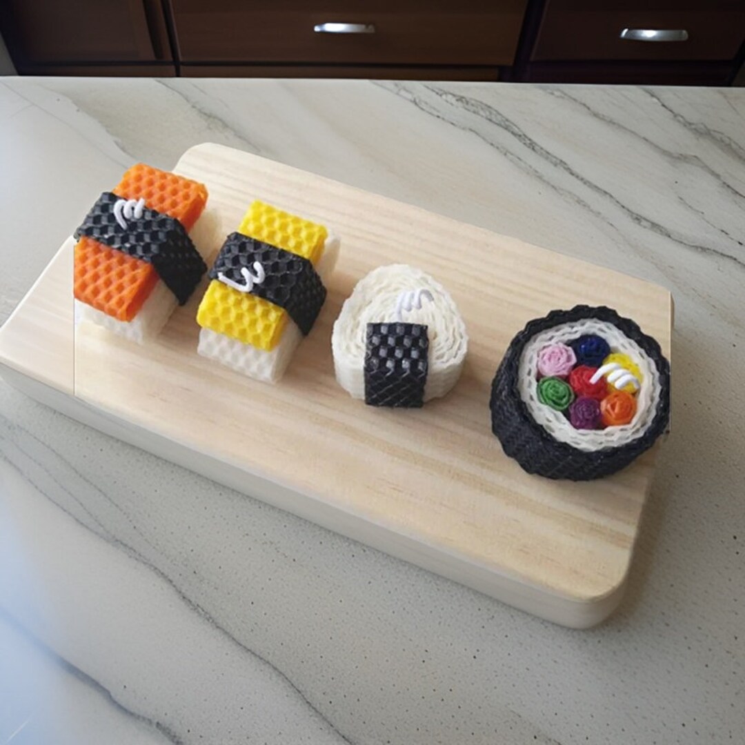 Sushi Onigiri Food Candle Scented Beeswax Candles Aromatherapy ...