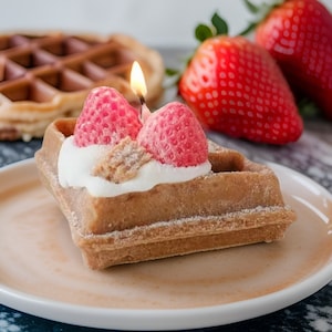 Waffle Soy Wax Food Candle Scented Aromatherapy Decorative Candles ...