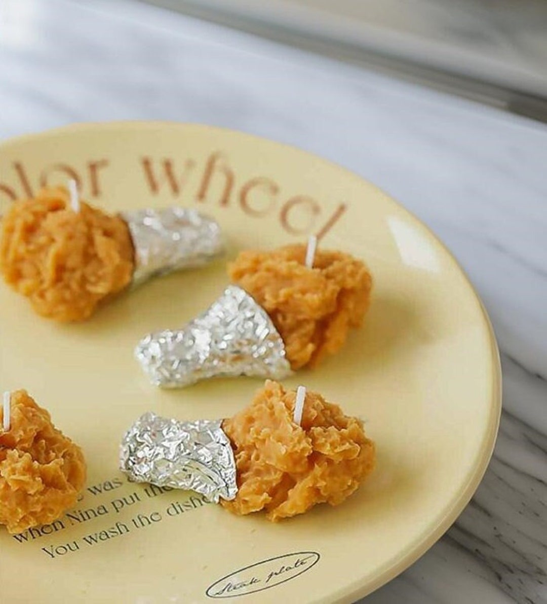 Decorative Food Decore Fried Chicken Candle Unique Soy Wax Food Candle ...