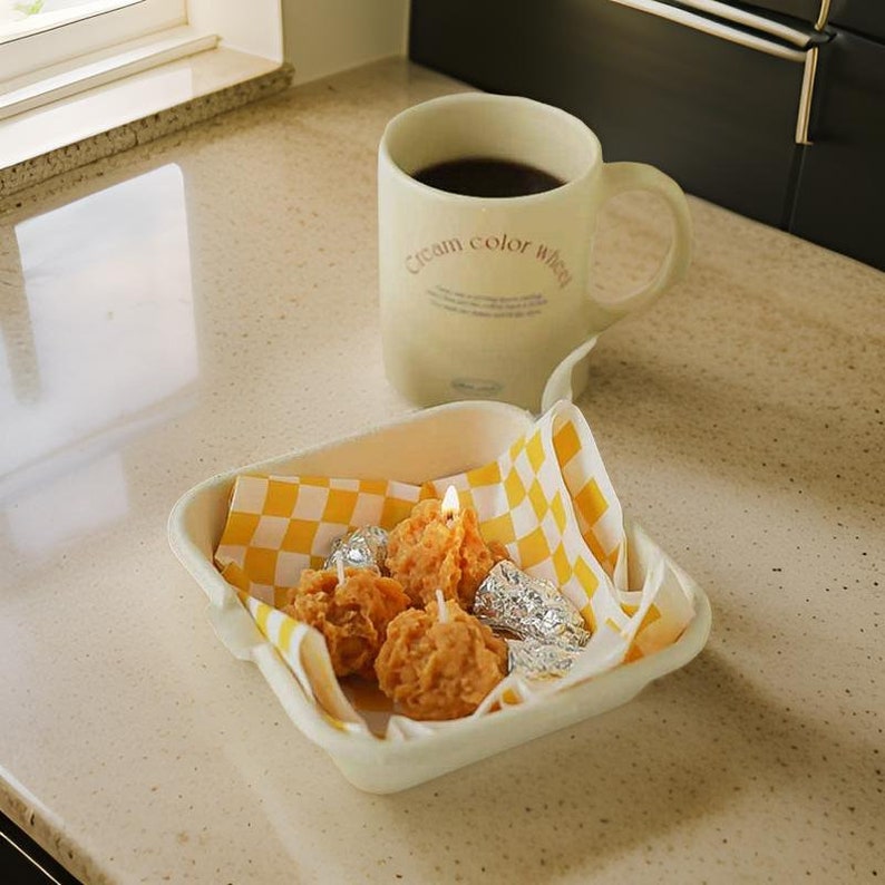 Decorative Food Decore Fried Chicken Candle Unique Soy Wax Food Candle ...