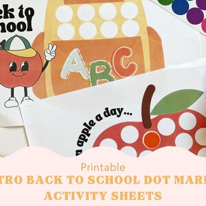 Back to School Dot Marker Coloring Pages, Kids Dot Marker Coloring ...