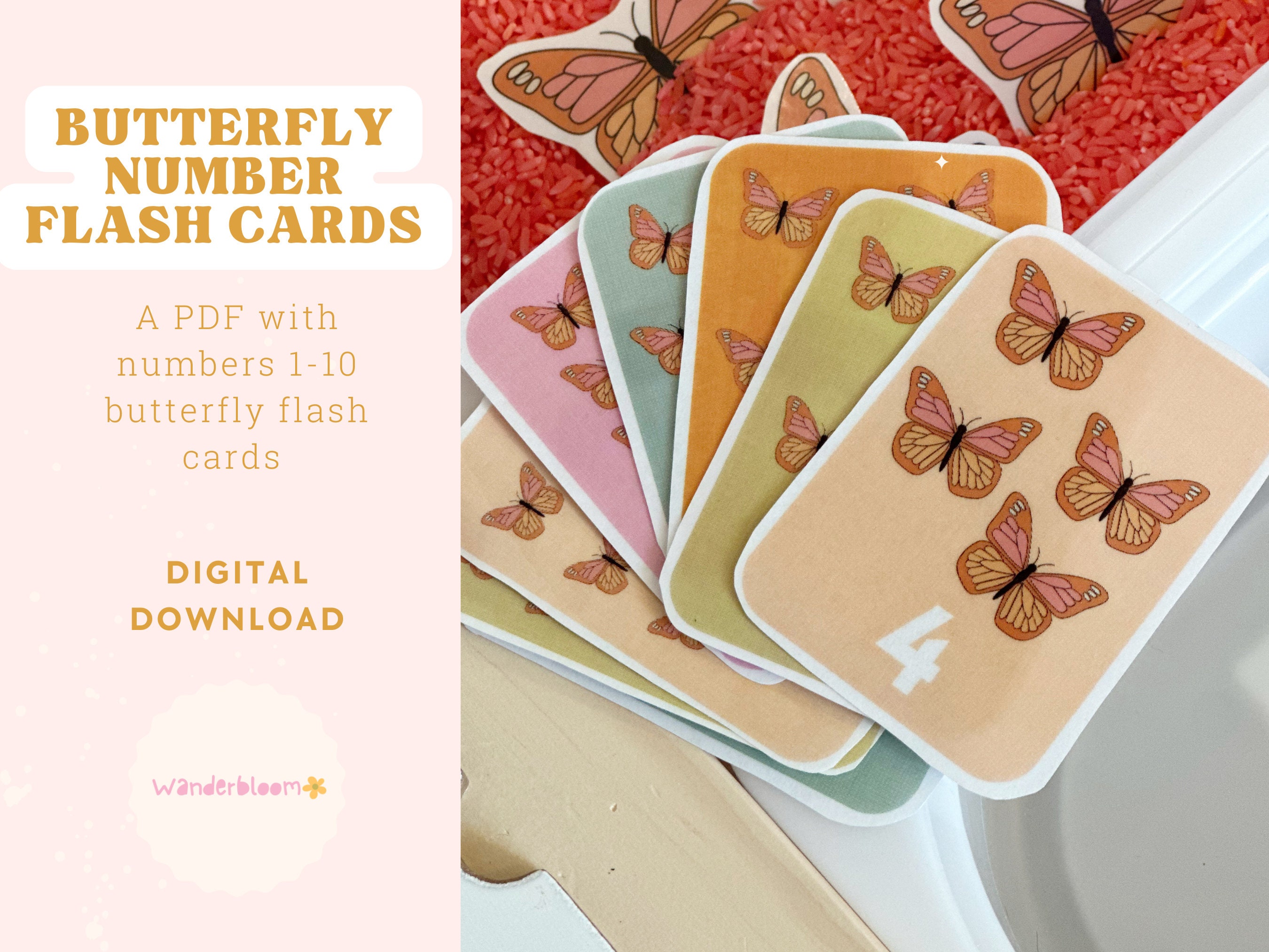Toddler Number Flash Cards, Number Flash Cards 1-10, Printable Number ...