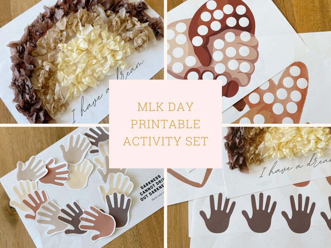 Printable MLK Day Toddler Activity, MLK Day Craft, MLK Printable Craft ...