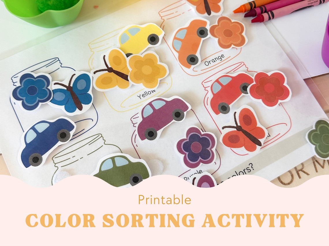 Color Matching Activity, Toddler Color Sorting Game, Color Matching ...