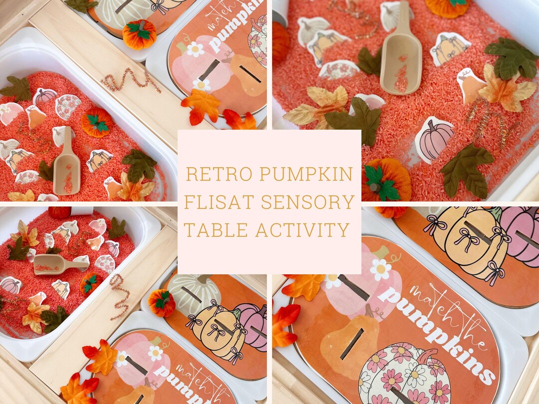 Retro Pumpkin Flisat Insert: Printable Counting Activity for Sensory ...