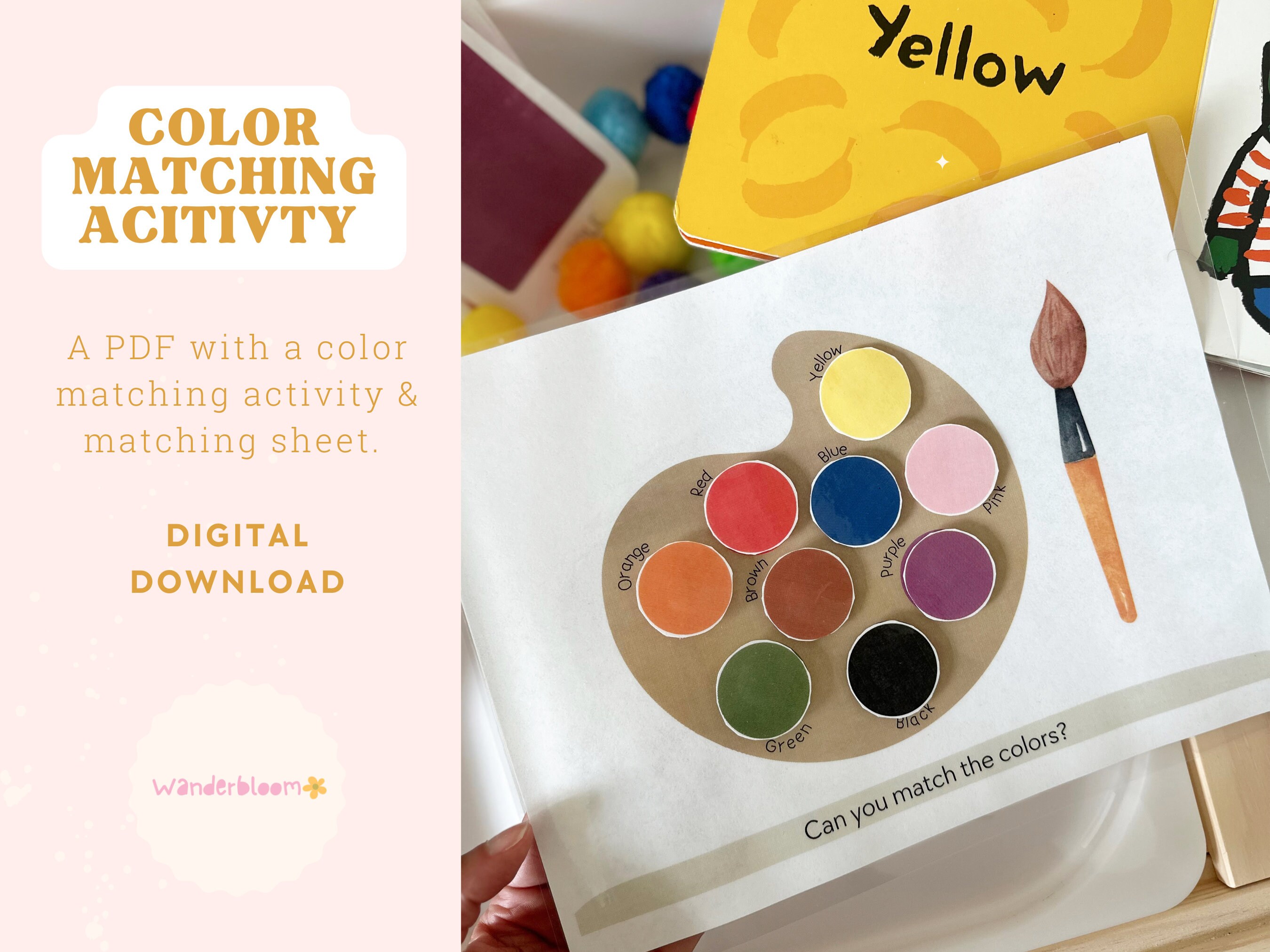 Color Matching Learning Activity, Toddler Color Matching Activity ...