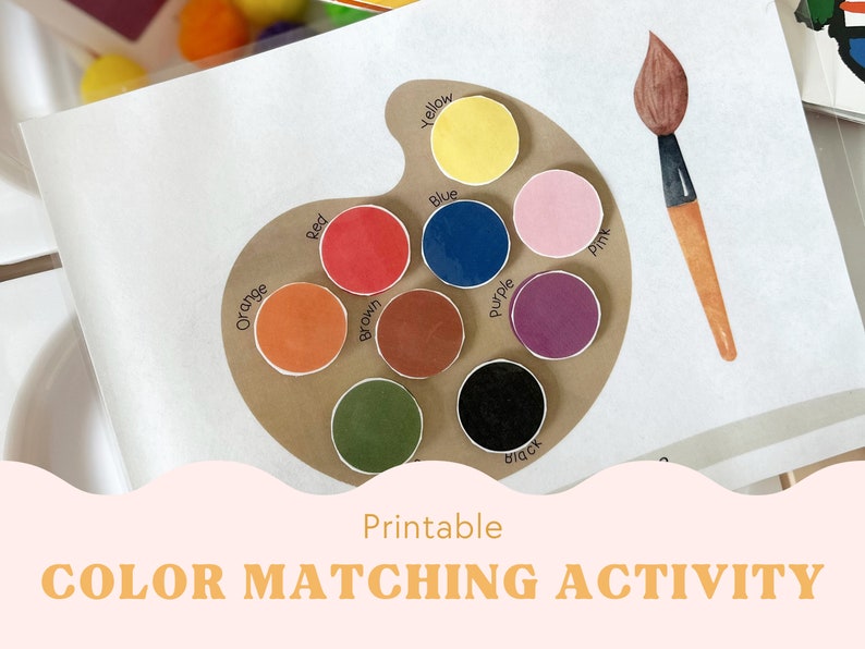 Color Matching Learning Activity, Toddler Color Matching Activity ...