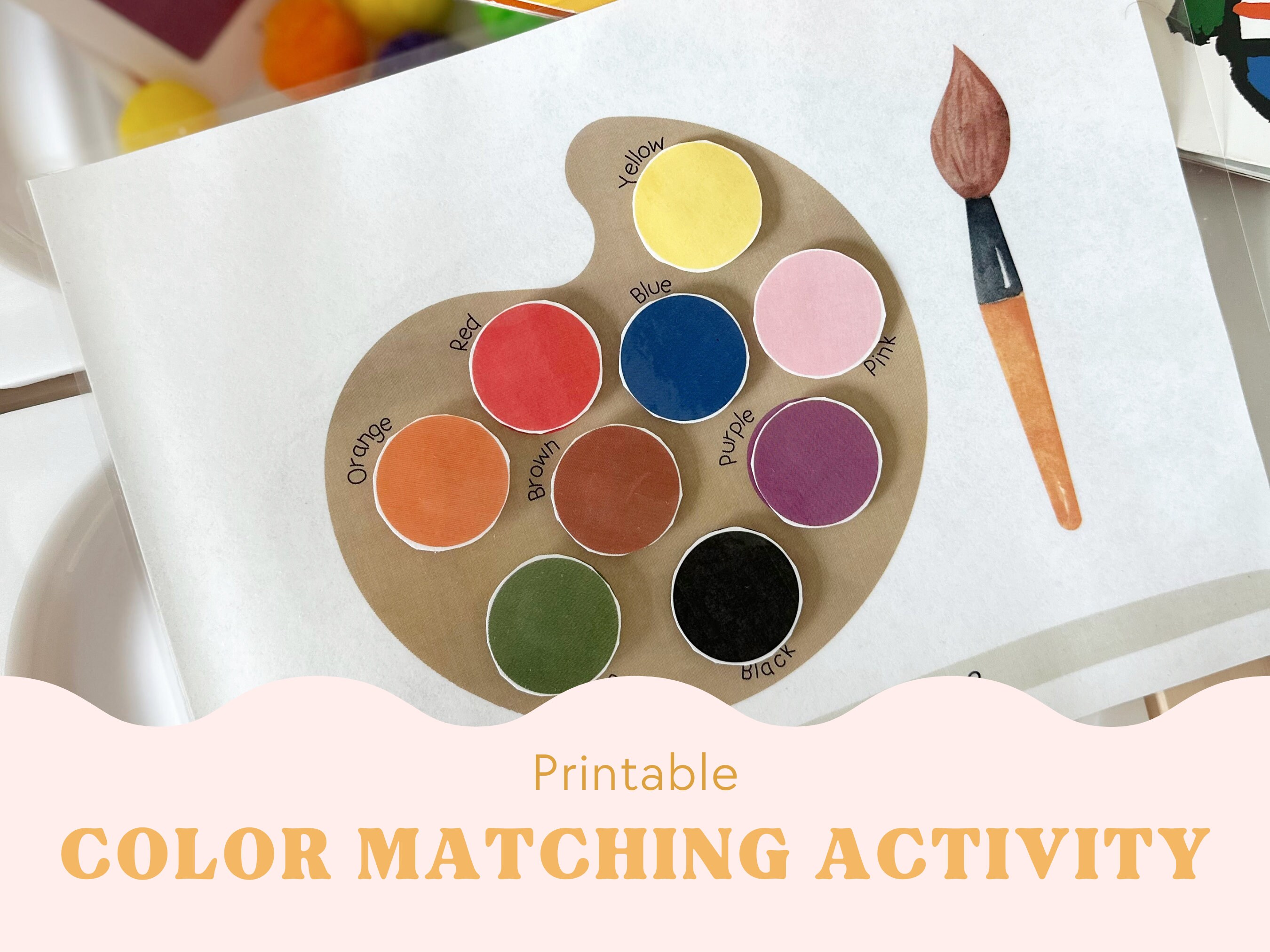 Color Matching Learning Activity, Toddler Color Matching Activity ...