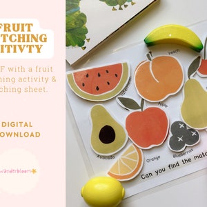 Toddler Fruit Matching Game, Fruit Matching Card Printable, Toddler ...