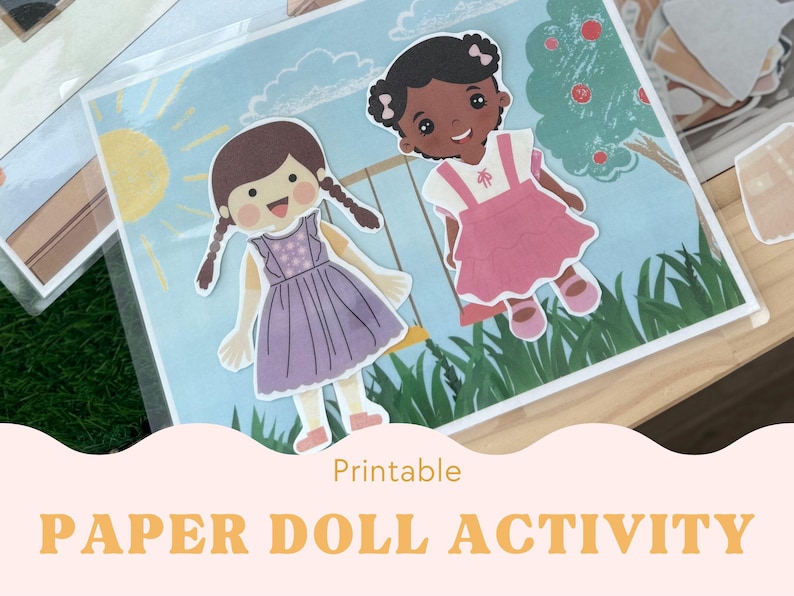 Paper Doll Printable Activity, Paper Doll Activity, Preschool Activity ...