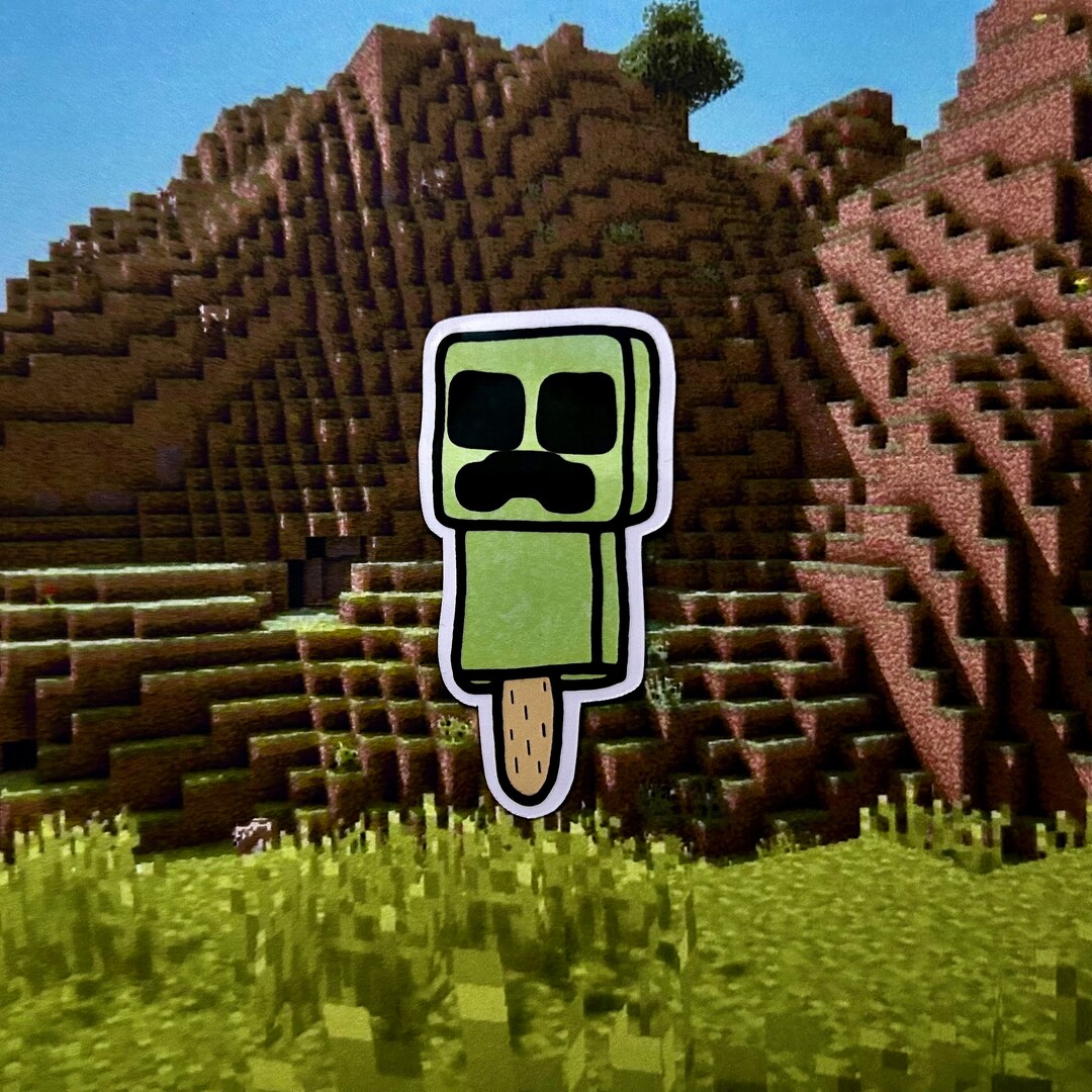 Creeper Inspired Popsicle Sticker Minecraft - Etsy
