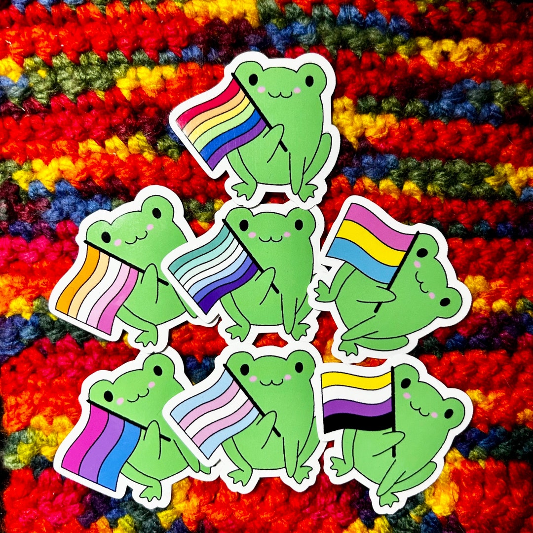 Little Gay Frog Sticker LGBTQ Pride Stickers Pop Culture Aesthetic ...