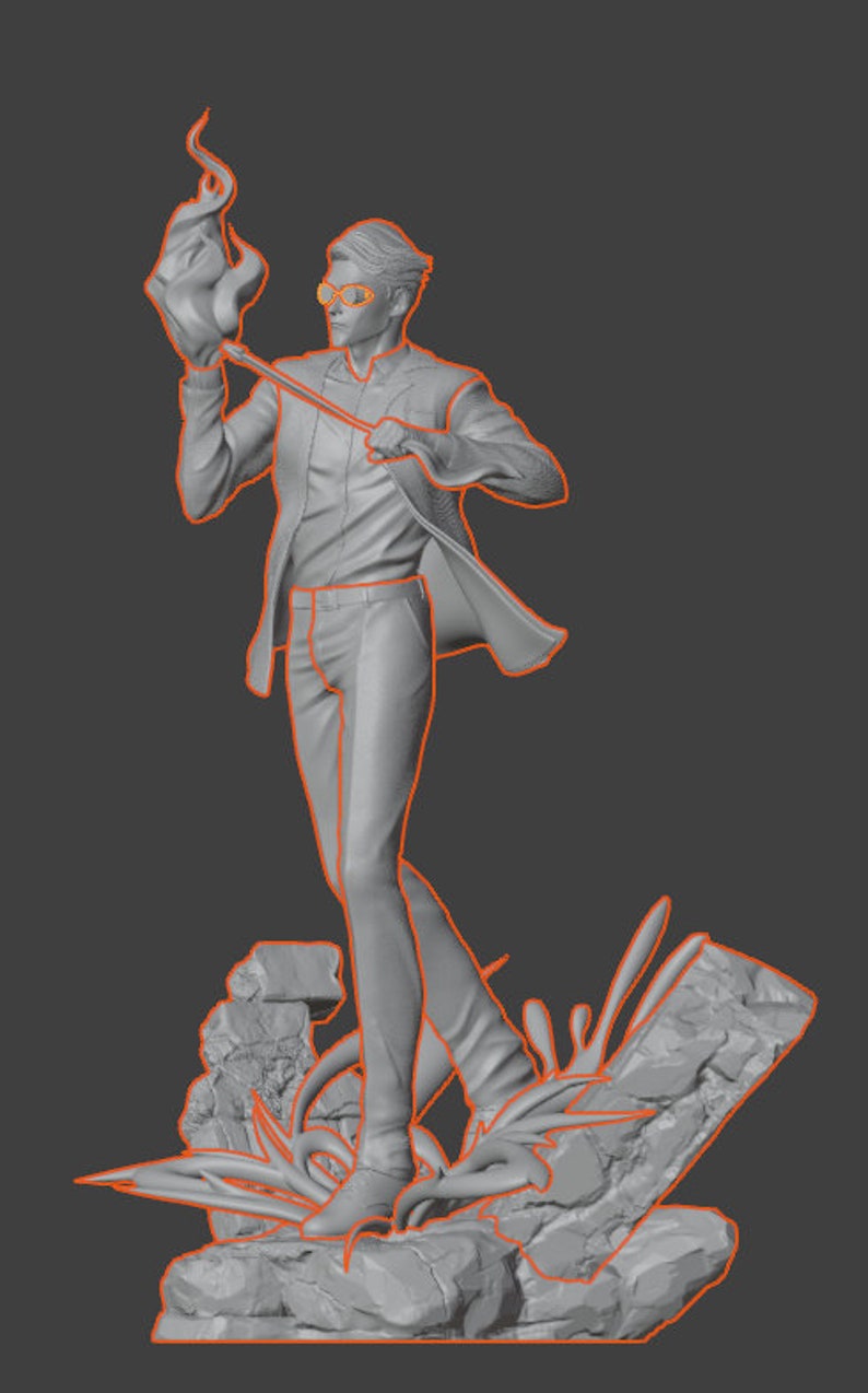 Jujutsu Kaisen Nanami Kento, modelo 3d-archivo stl 3d, modelo STL 3D, modelo de impresora 3d ...