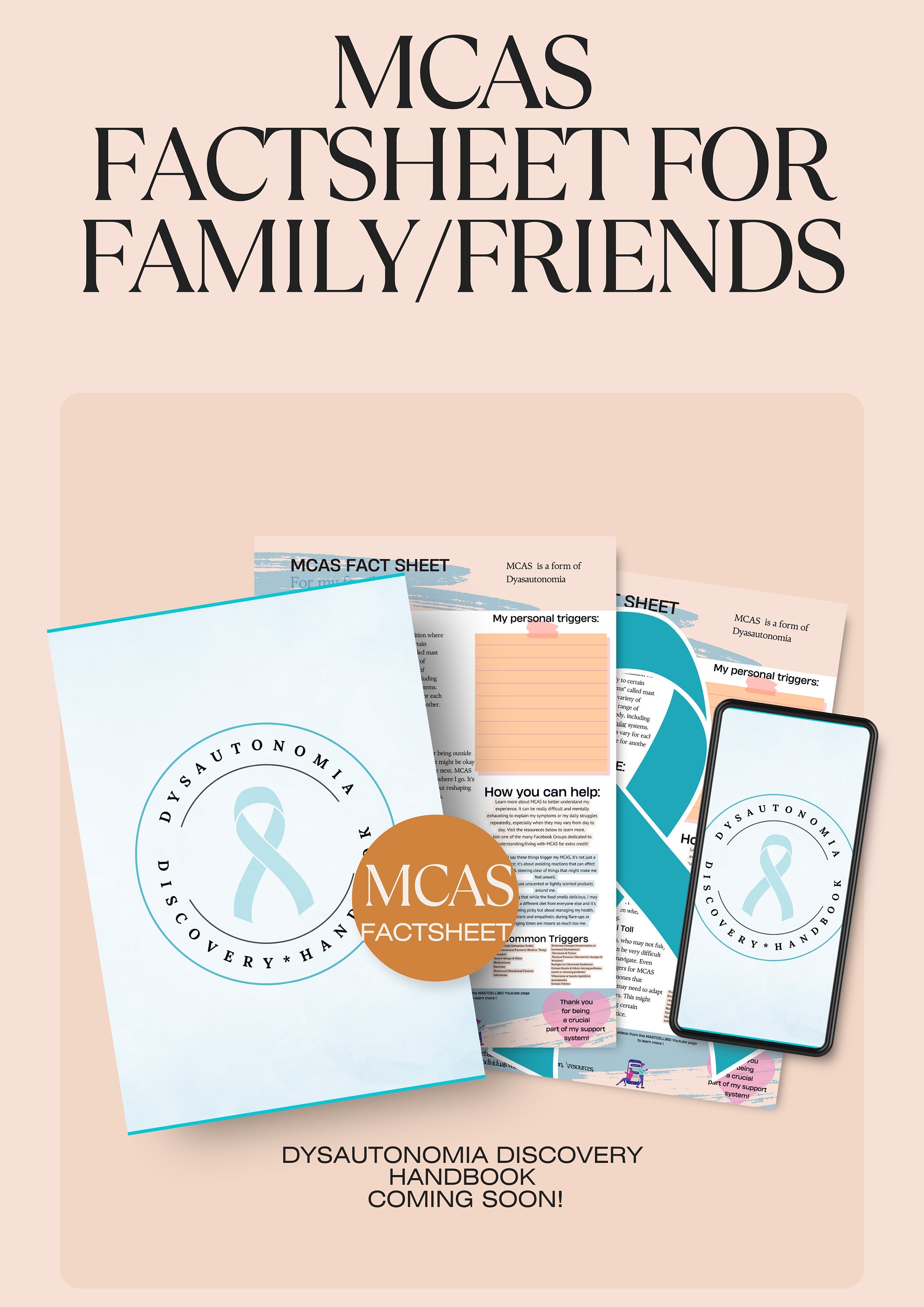 MCAS Chronic Illness Quick Info Sheet for Family/friends. Fast Handouts ...