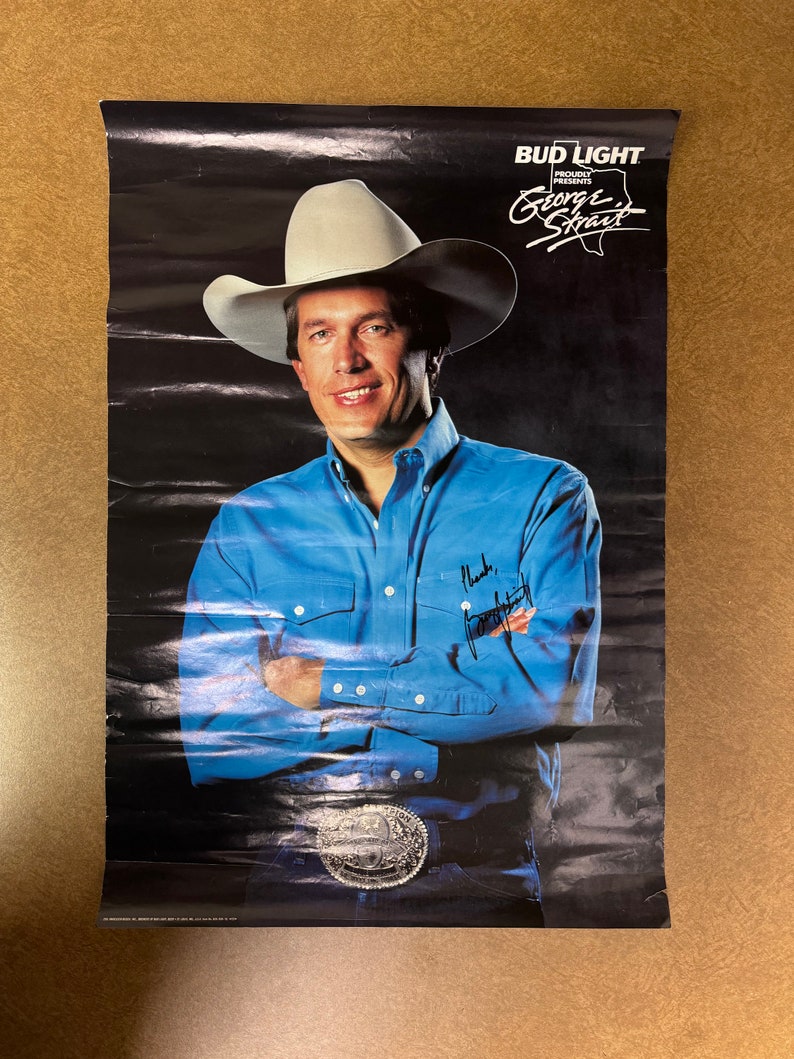 Rare Autographed George Strait Poster Real Auto Not Printed - Etsy