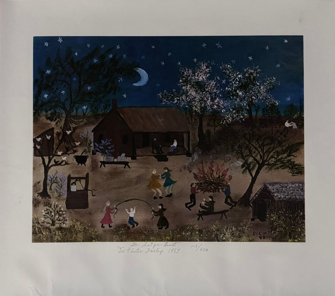 Vintage Oil Painting of the Snipe Hunt by De Cinter Farley 1983 103/950 ...