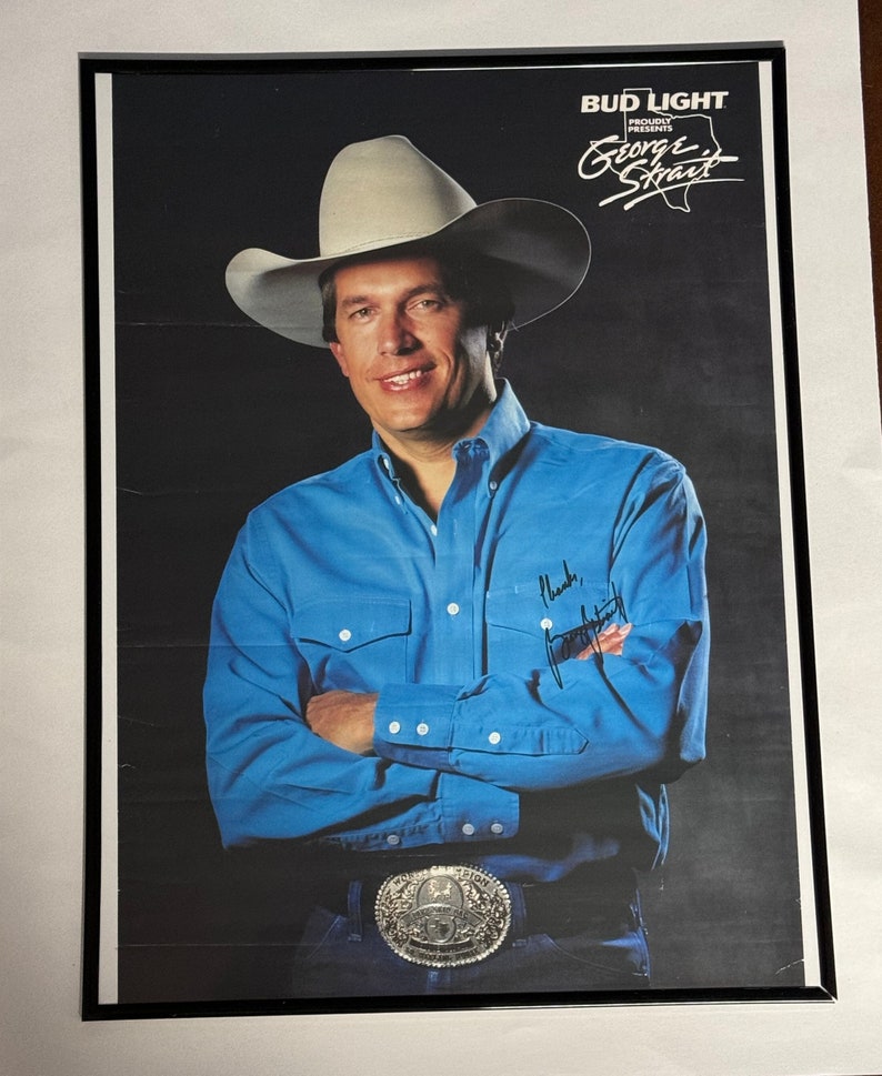 Rare Autographed George Strait Poster Real Auto Not Printed - Etsy