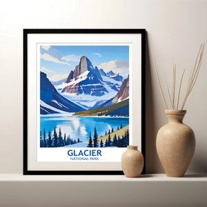 Glacier Printable Wall Art | Modern National Park Print | Instant ...