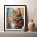Tabby Cat Art Print, Digital Print, Printable Wall Art Poster, Feline ...