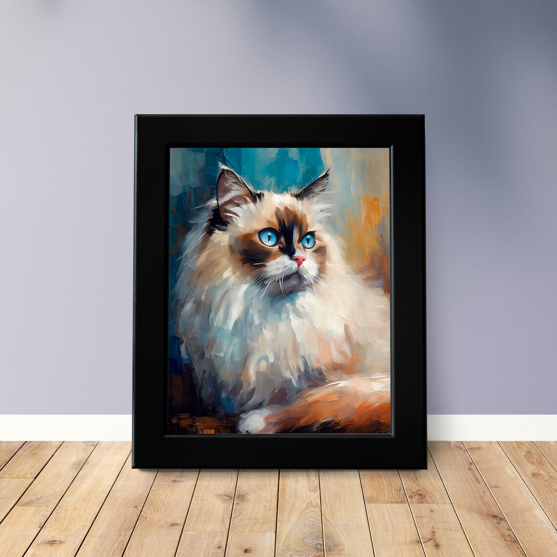 Ragdoll Cat Art Print, Digital Print, Printable Wall Art Poster, Feline ...