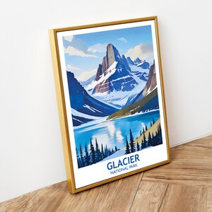 Glacier Printable Wall Art | Modern National Park Print | Instant ...
