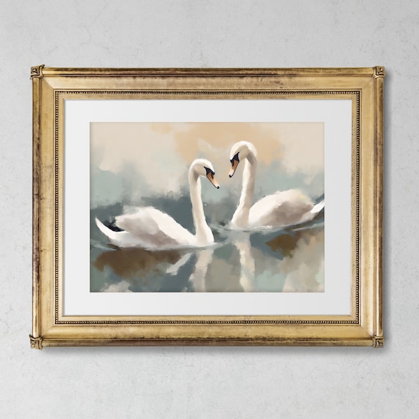 Two Swans - Etsy