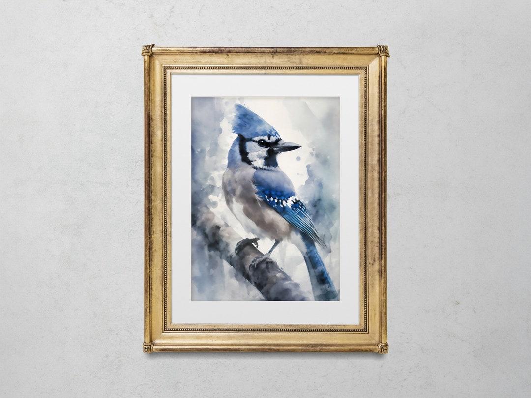 Blue Jay Art Print, Digital Print, Printable Wall Art Poster, Bird ...
