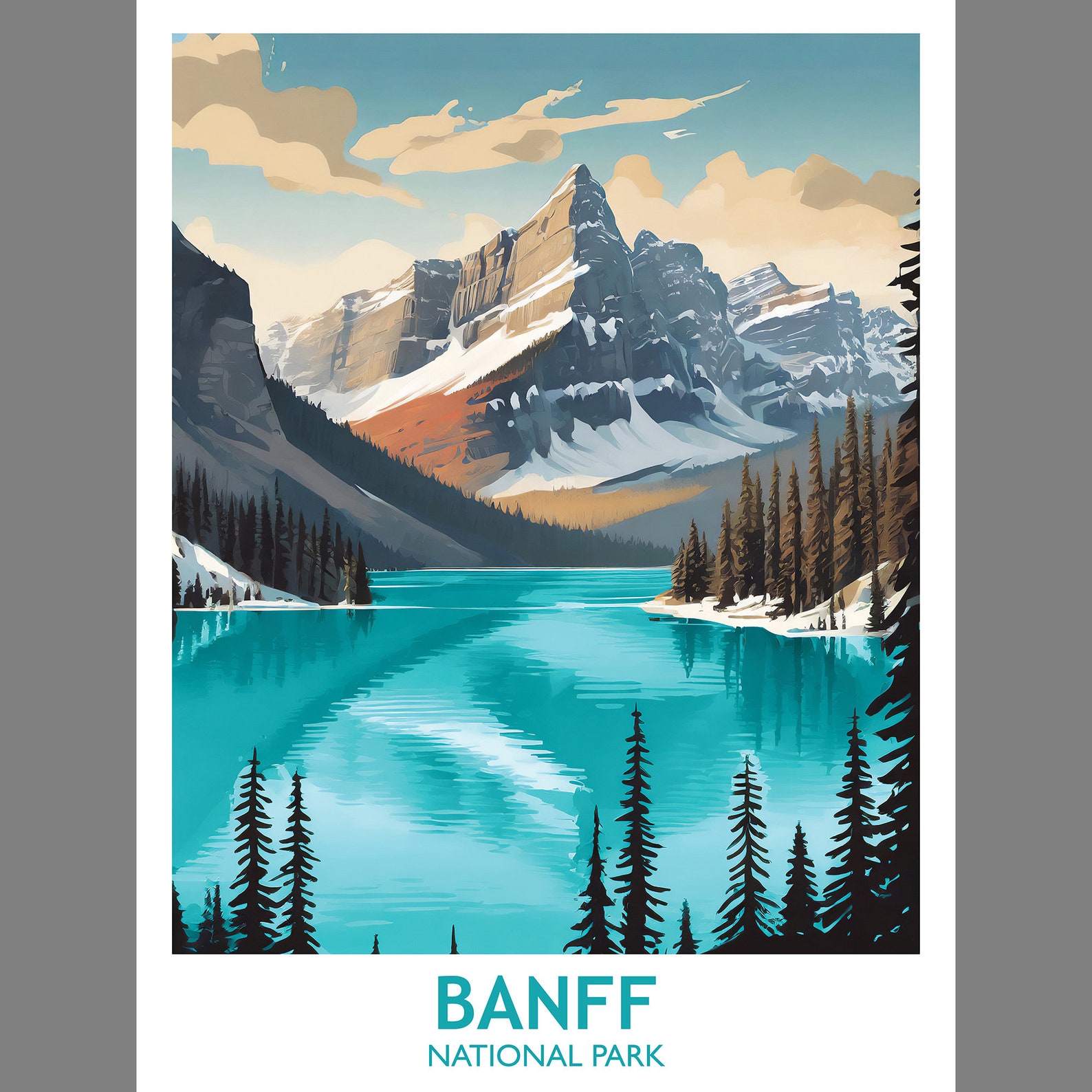 Banff Printable Wall Art | Modern National Park Print | Instant ...