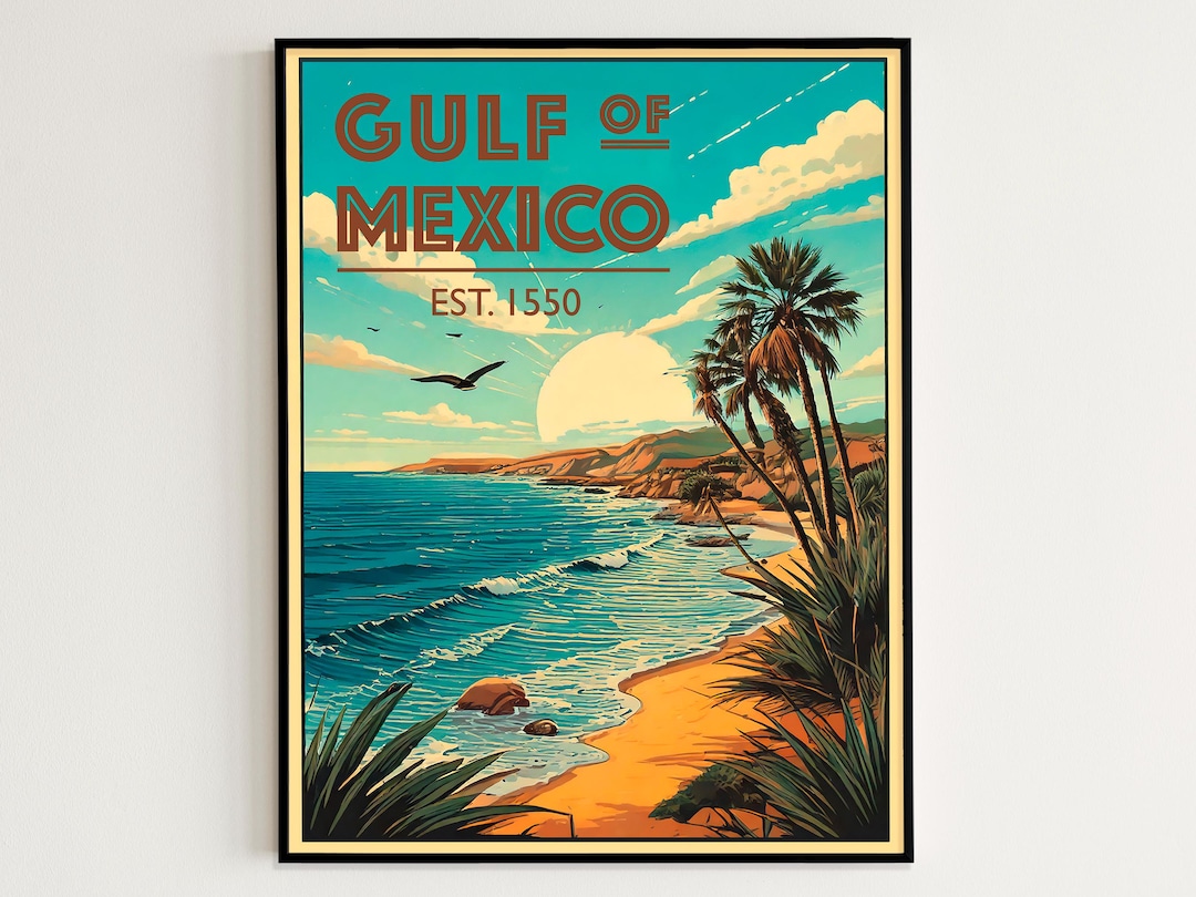 Gulf of Mexico Printable Wall Art | Modern Ocean Beach Print | Instant ...