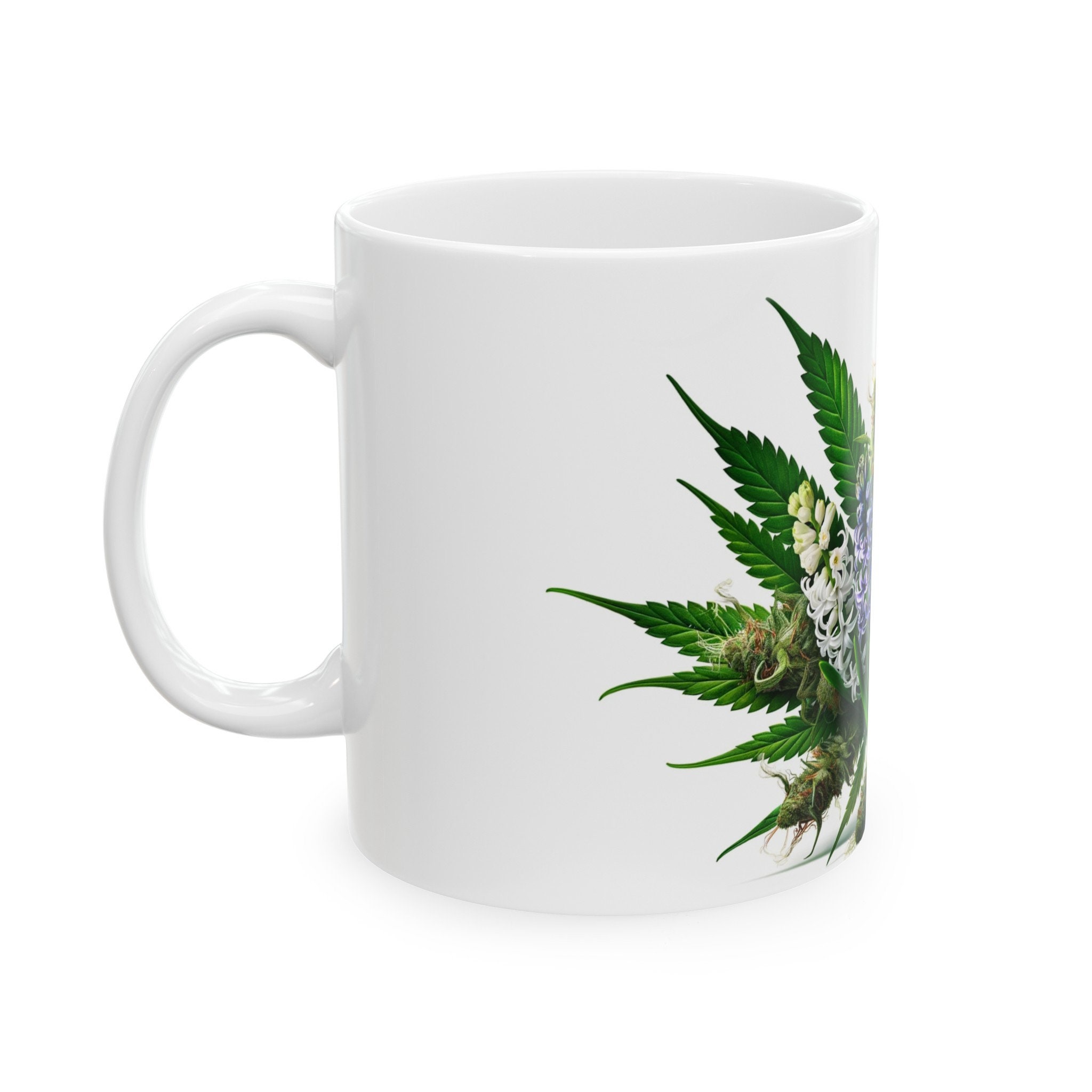HYACINTH WEED FLOWER Weed Coffee Mugs 11oz Ganja Gift for Smokers/ Marijuana Gift Wake and Bake ...