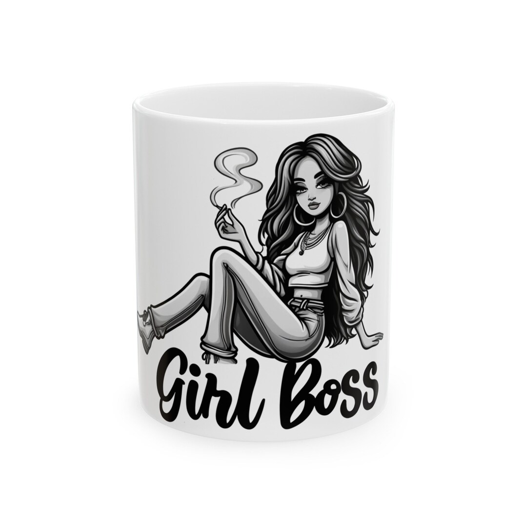 GIRL BOSS Mug Weed Coffee Mug 11oz Ganja Weed Gift for Weed Smokers ...