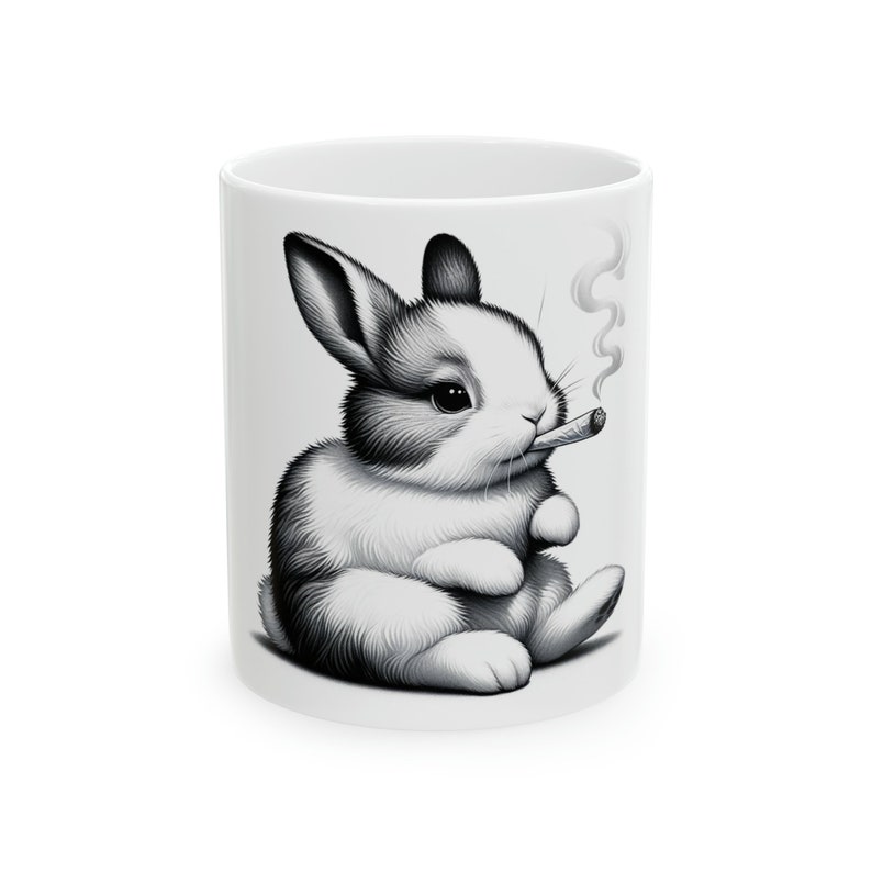 Smoking BUNNY WEED Themed Coffee Mugs Perfect Gift for Smokers, Stoners ...