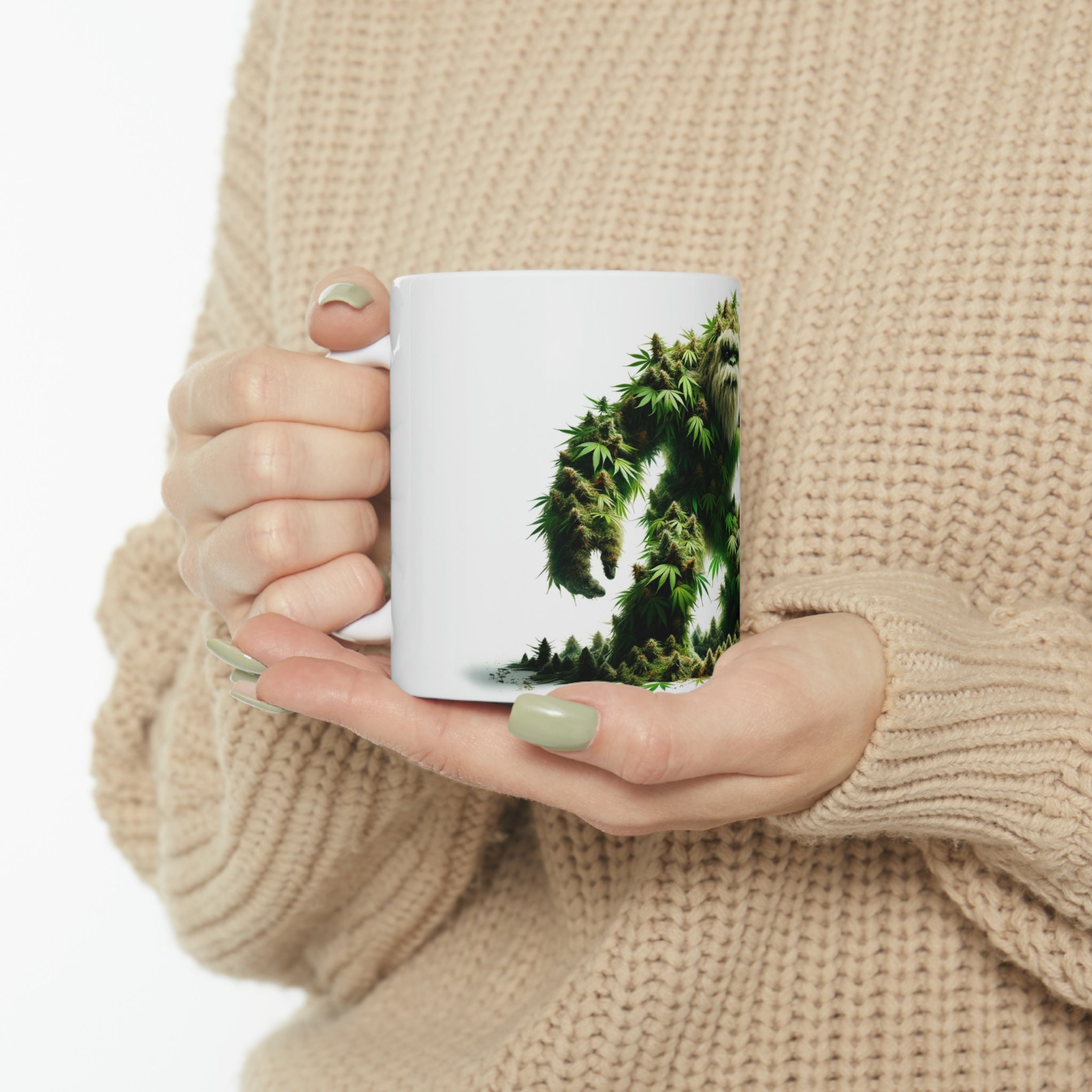 WEED YETI Marijuana Themed Coffee Mugs Ganja Gift for Smokers, Stoners ...