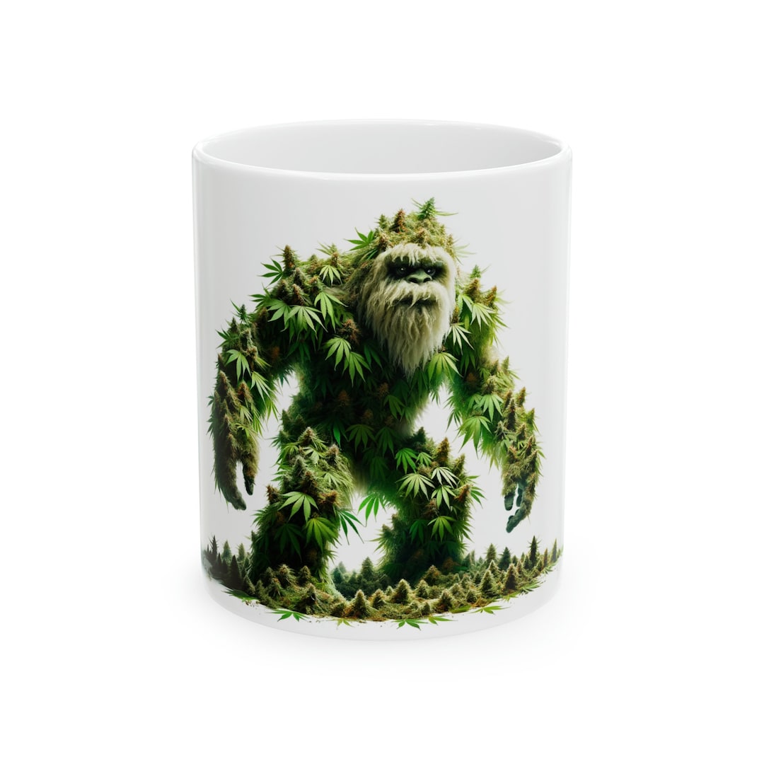 WEED YETI Marijuana Themed Coffee Mugs Ganja Gift for Smokers, Stoners ...