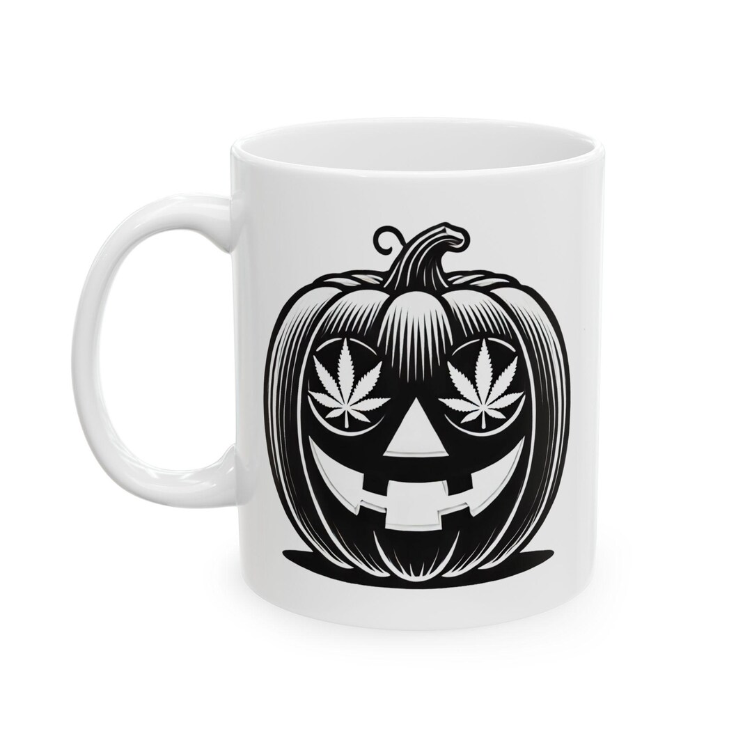 420 PUMPKIN MUG - Weed Coffee Mug (11oz) - Halloween Gift for Weed ...