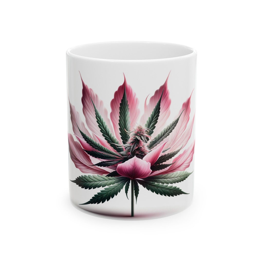 PINK WEED FLOWER - Weed Coffee Mugs (11oz) Perfect Gift for Smokers ...