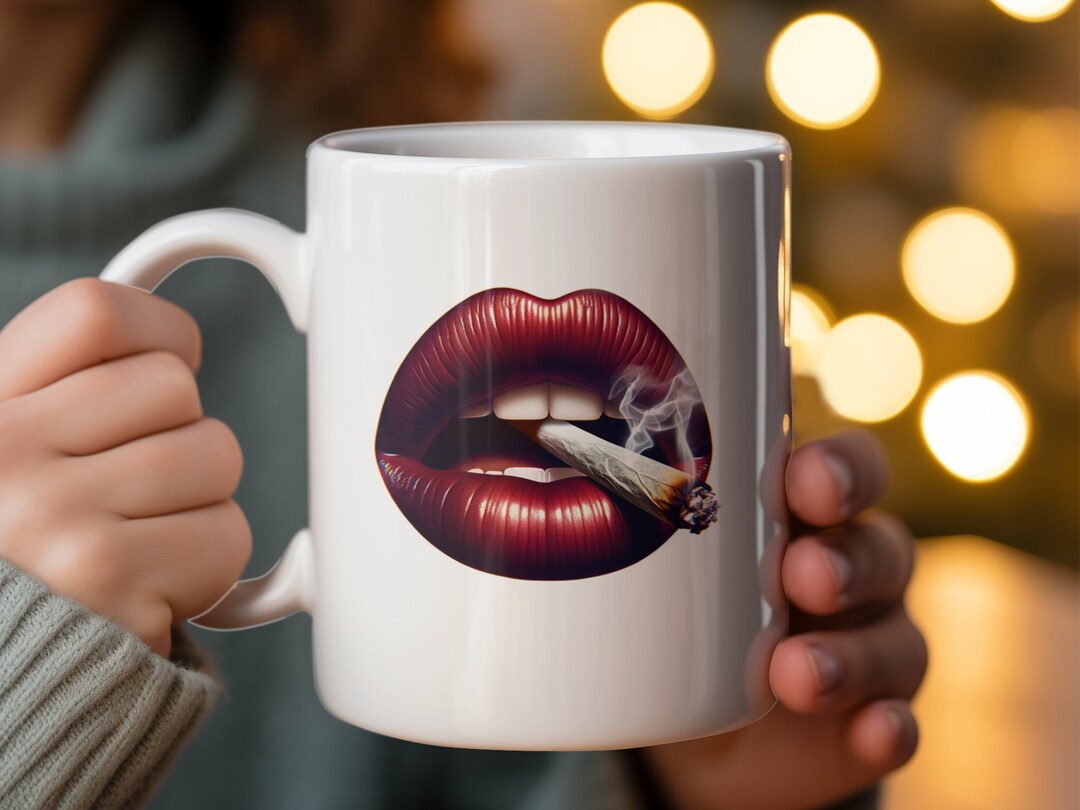 LIPS Joint Mug WEED Themed Coffee Mugs Ganja Gift for Smokers, Stoners ...