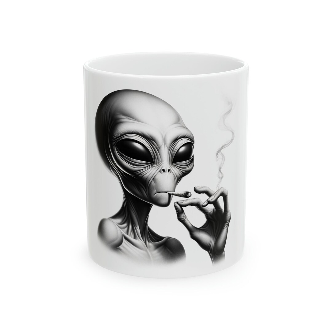 ALIEN WEED Themed Coffee Mugs Perfect Gift for Smokers, Stoners ...